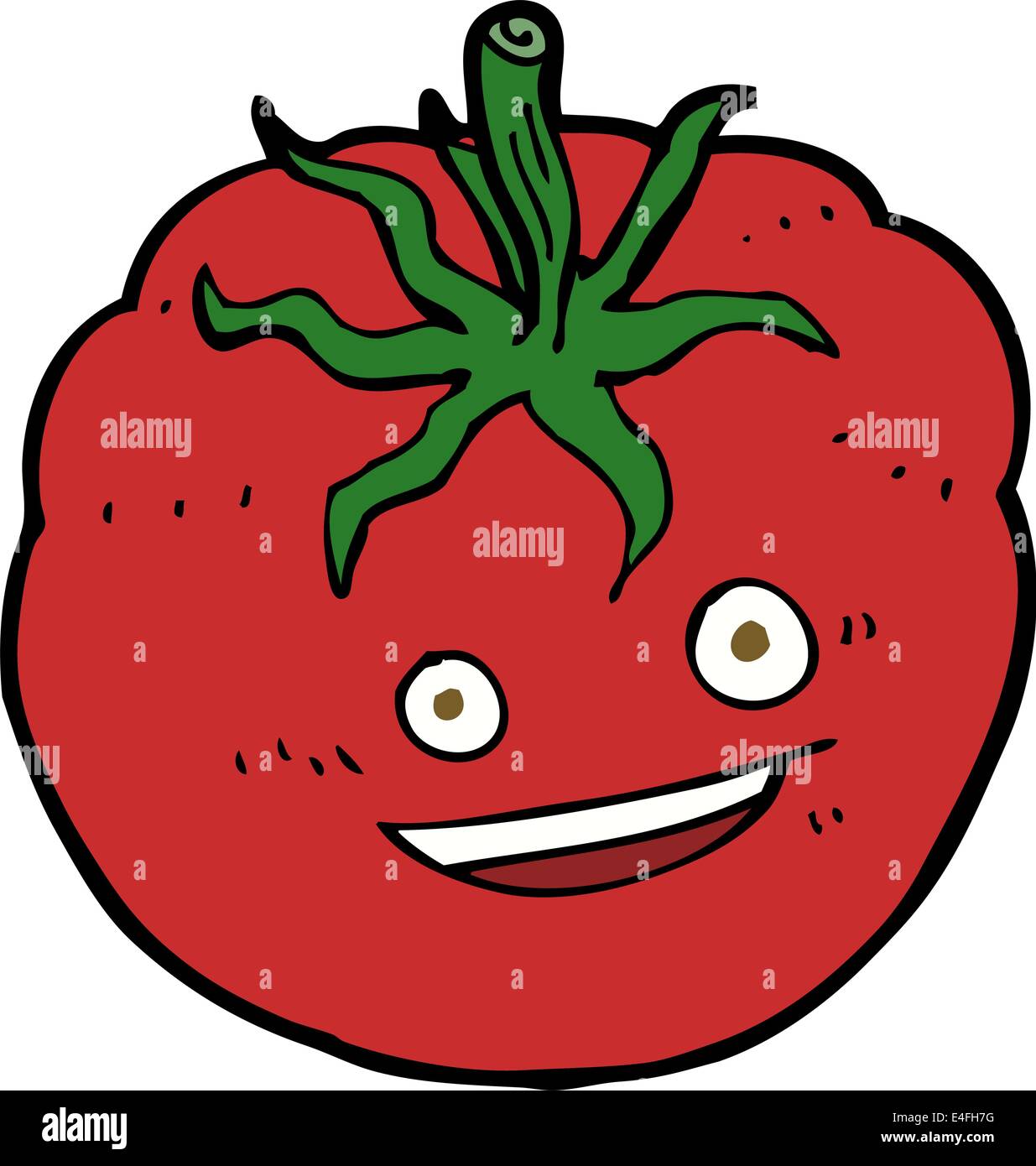 cartoon happy tomato Stock Vector Image & Art - Alamy
