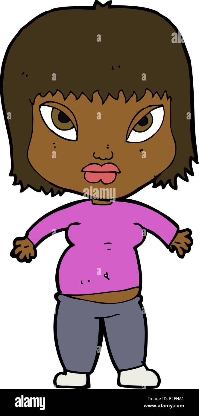 cartoon overweight woman Stock Vector Image & Art - Alamy