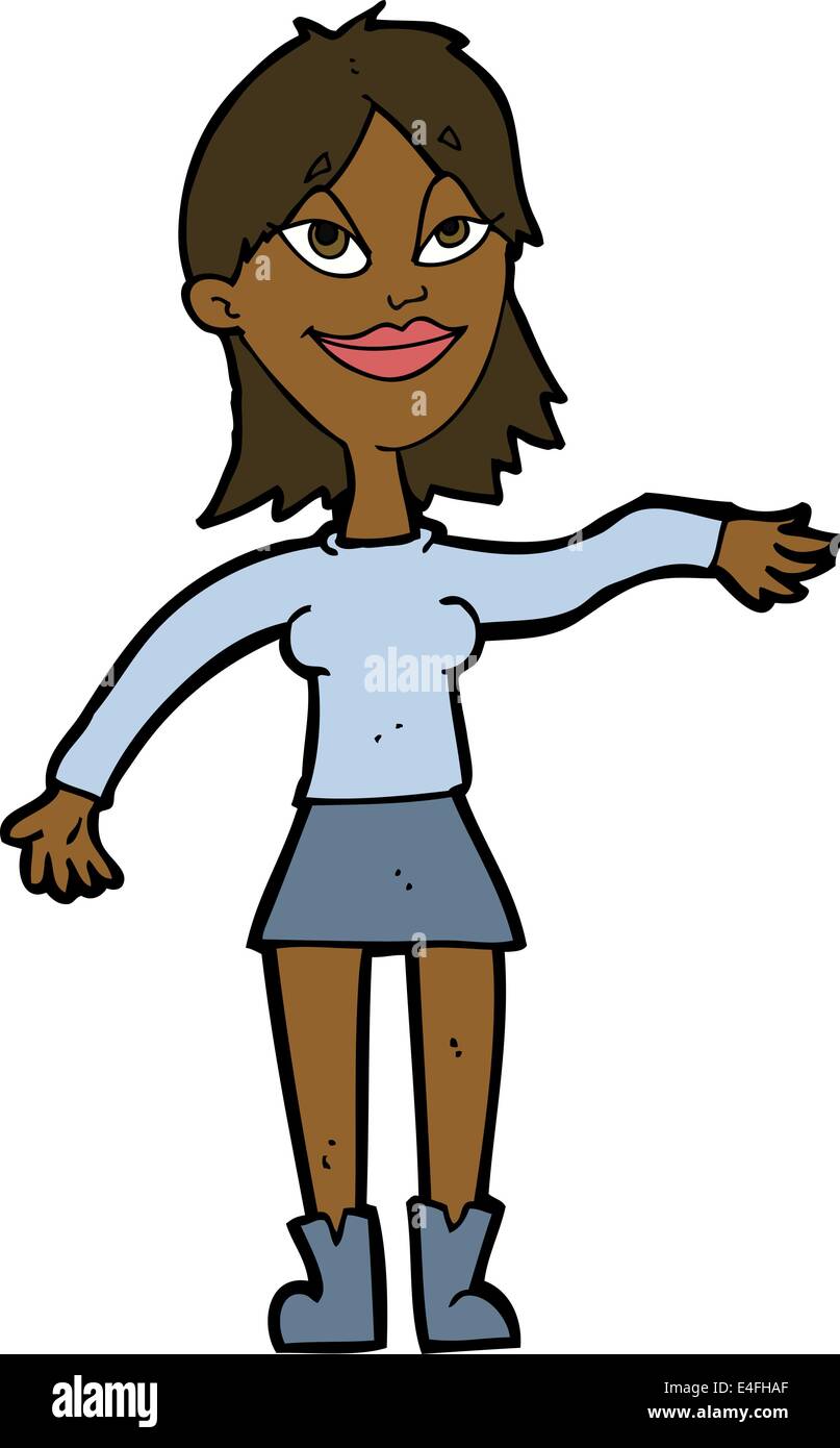 cartoon woman making hand gesture Stock Vector Image & Art - Alamy