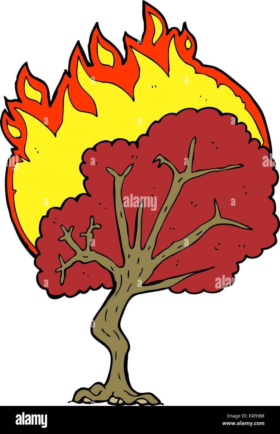 cartoon burning tree Stock Vector Image & Art - Alamy