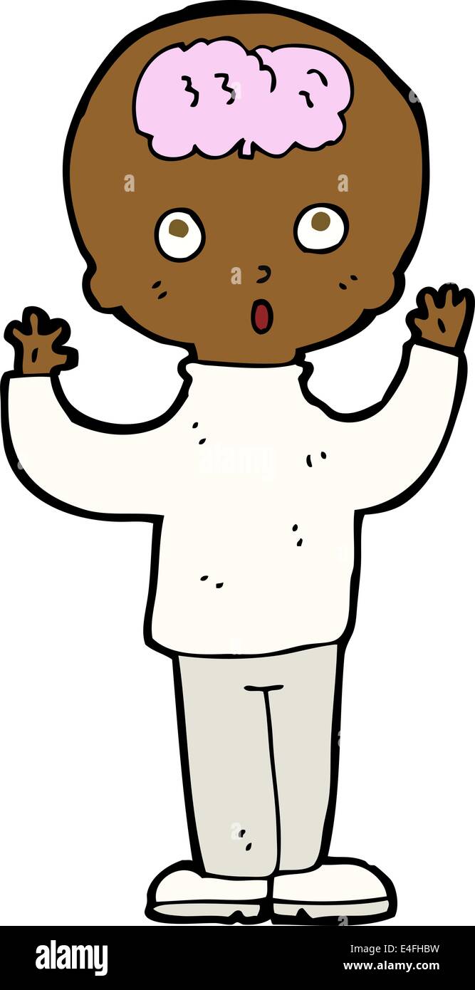 Vector illustration genius boy cartoon hi-res stock photography and ...