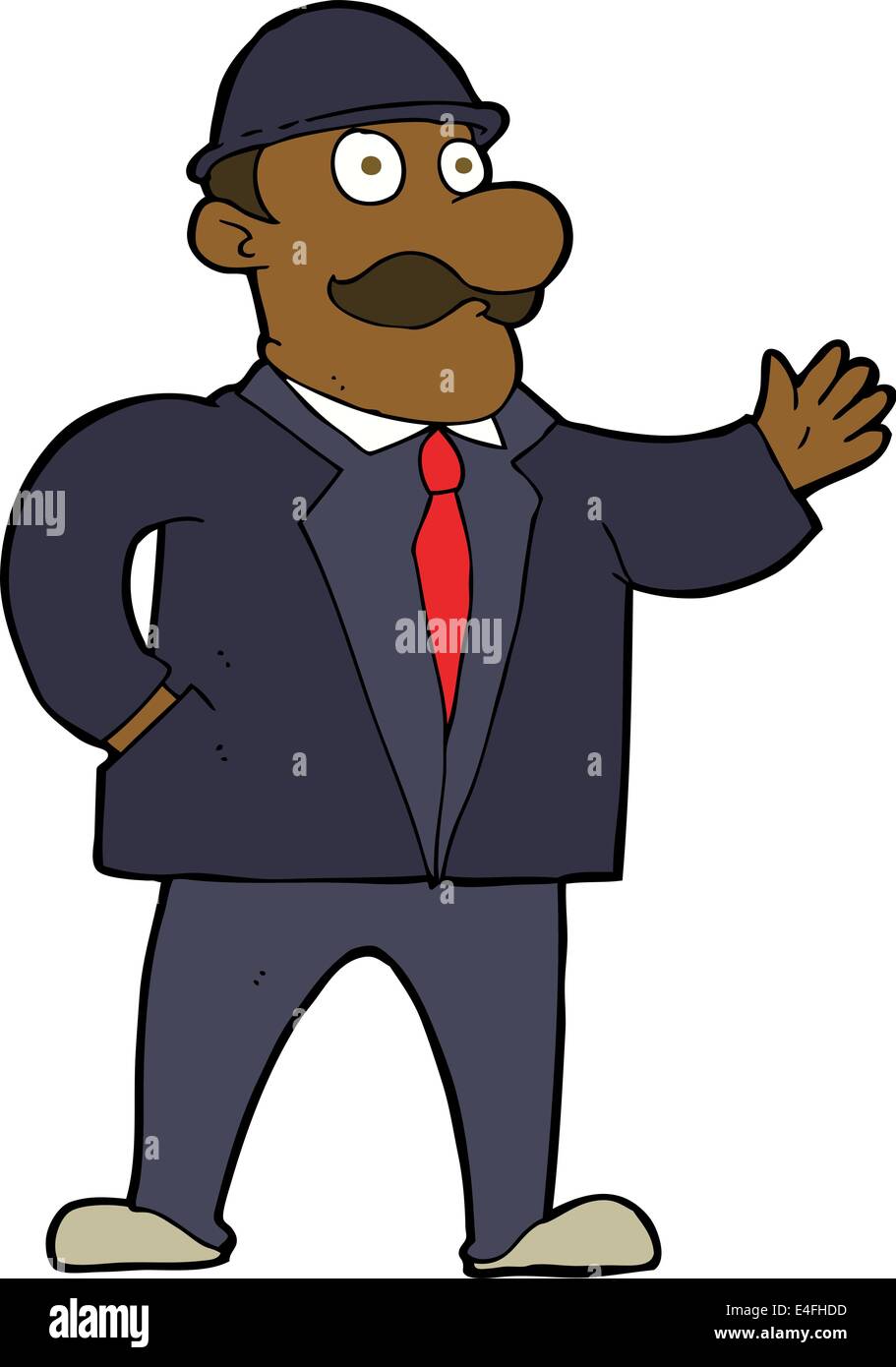 cartoon sensible businessman in bowler hat Stock Vector Image & Art - Alamy