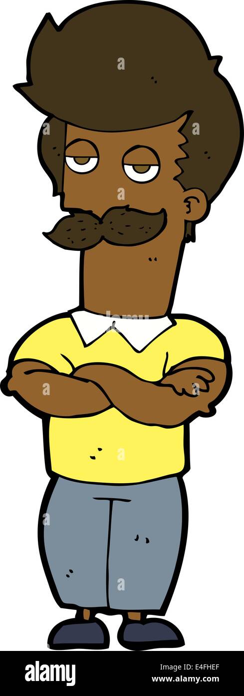 Cartoon mustache muscle man hi-res stock photography and images - Alamy