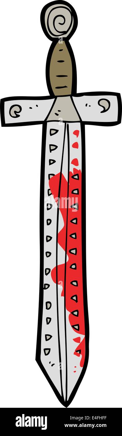 Cartoon blood splattered sword hi-res stock photography and images - Alamy