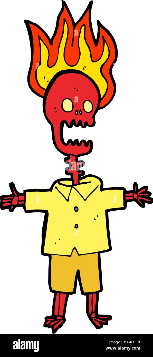 cartoon flaming skeleton Stock Vector Image & Art - Alamy