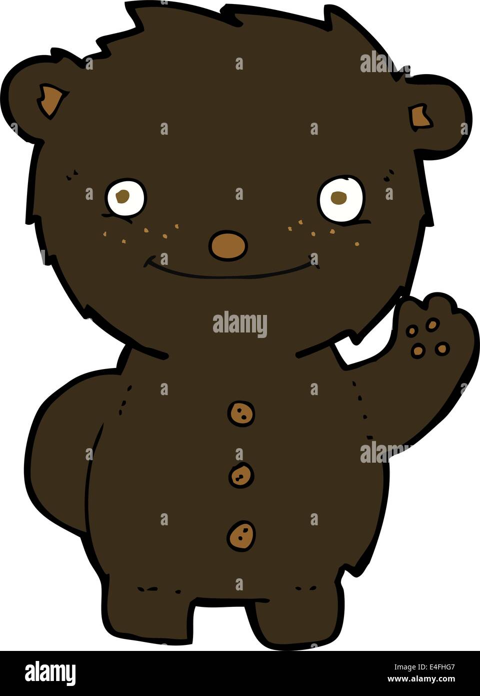cartoon waving black bear Stock Vector Image & Art - Alamy