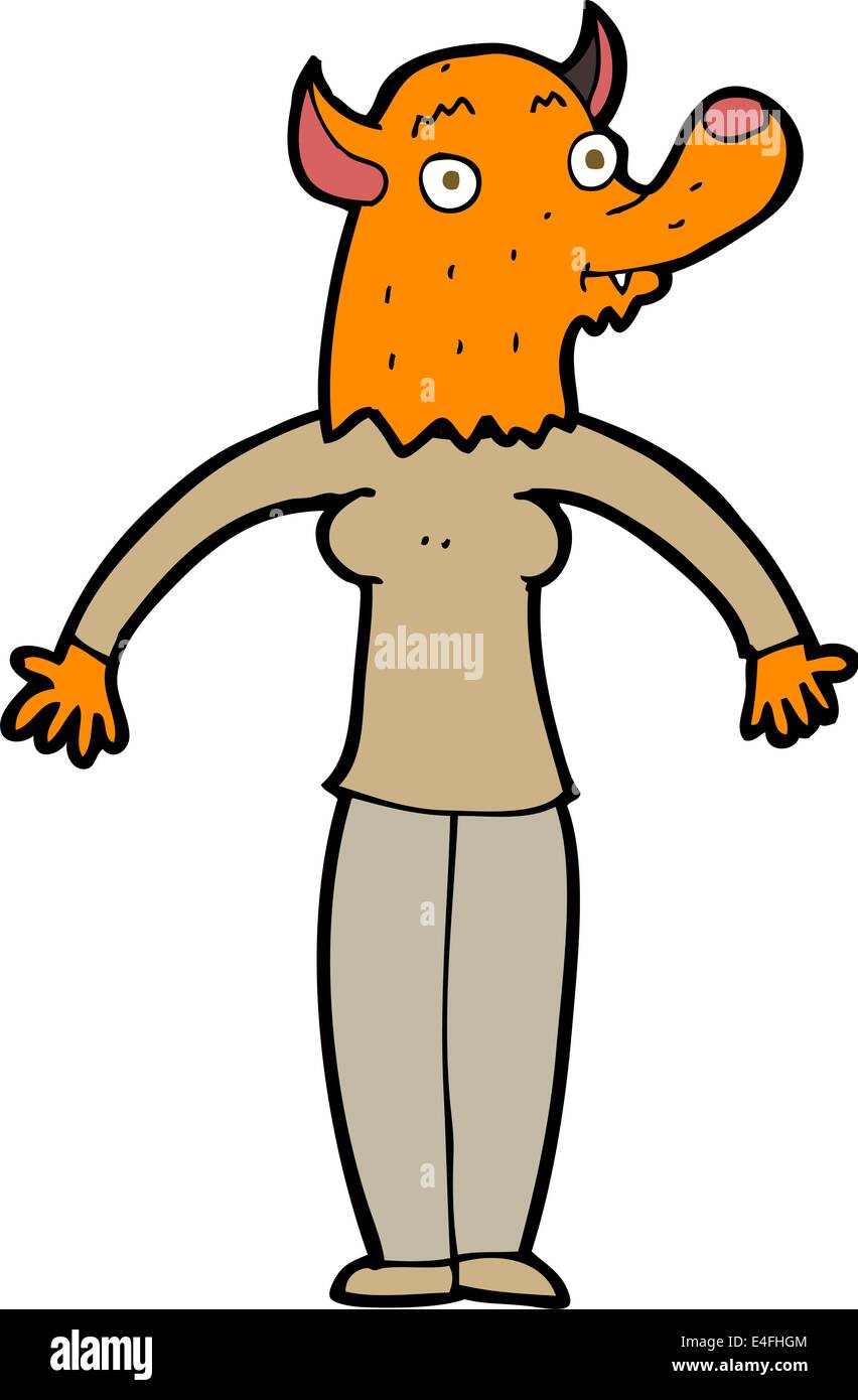 cartoon friendly fox woman Stock Vector Image & Art - Alamy