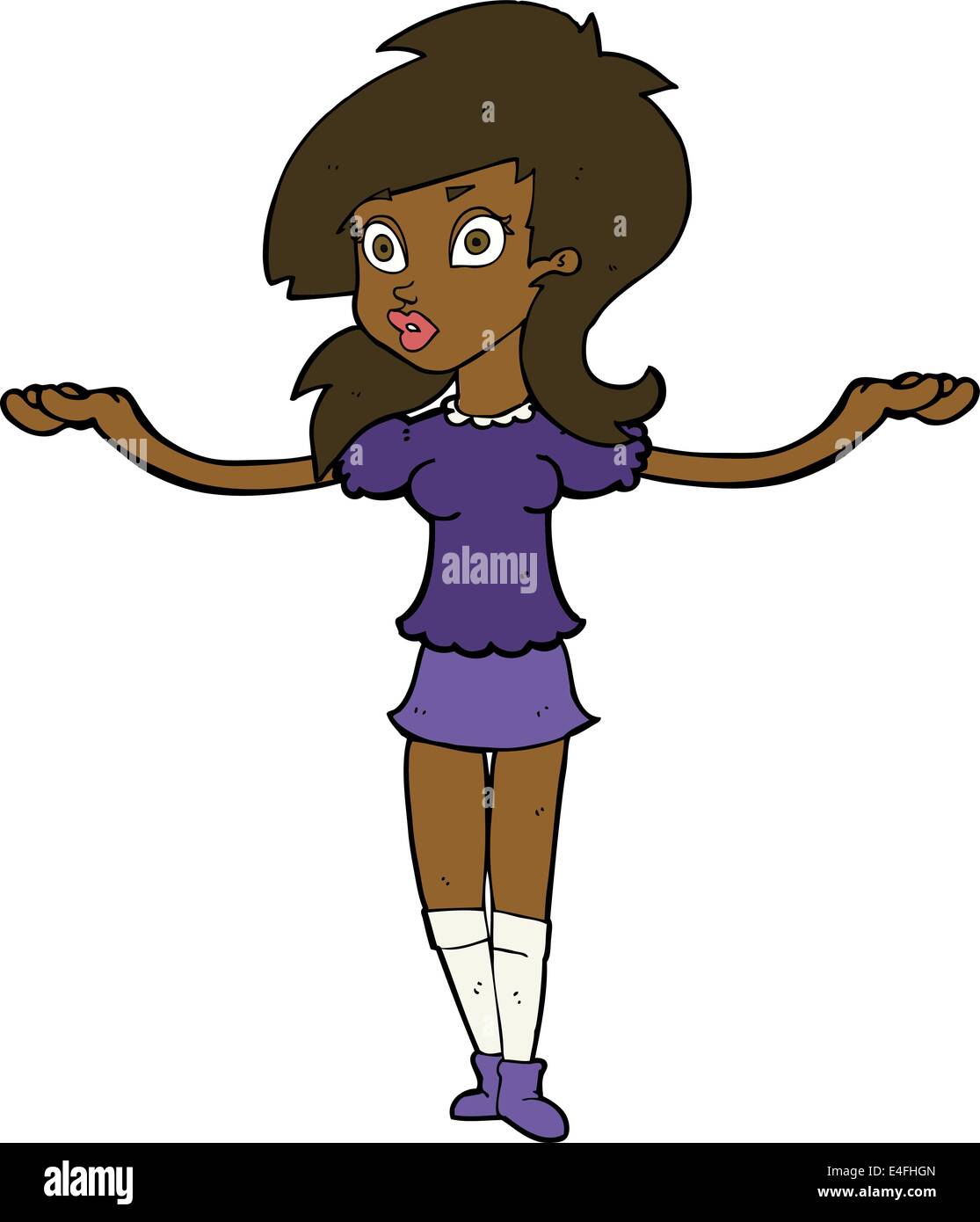 Pretty girl confused expression Stock Vector Images - Alamy