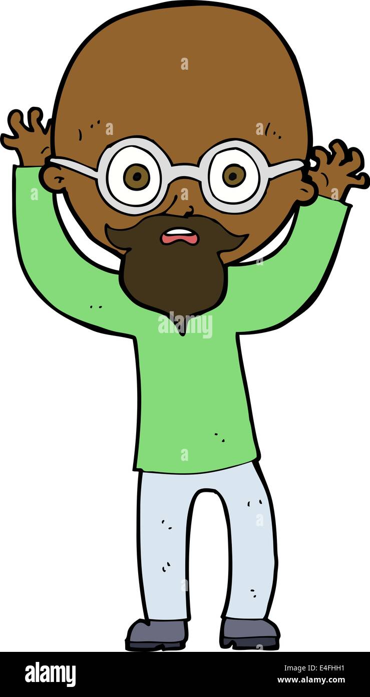 Cartoon stressed bald man hi-res stock photography and images - Alamy