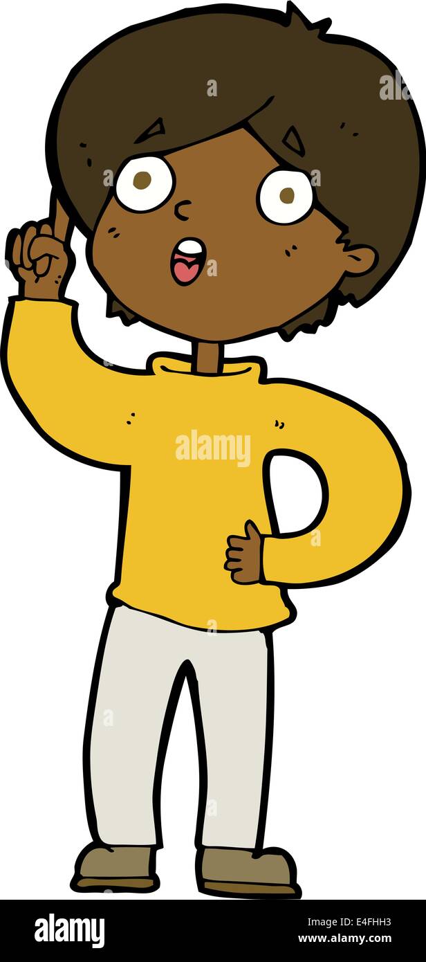 cartoon boy with idea Stock Vector Image & Art - Alamy