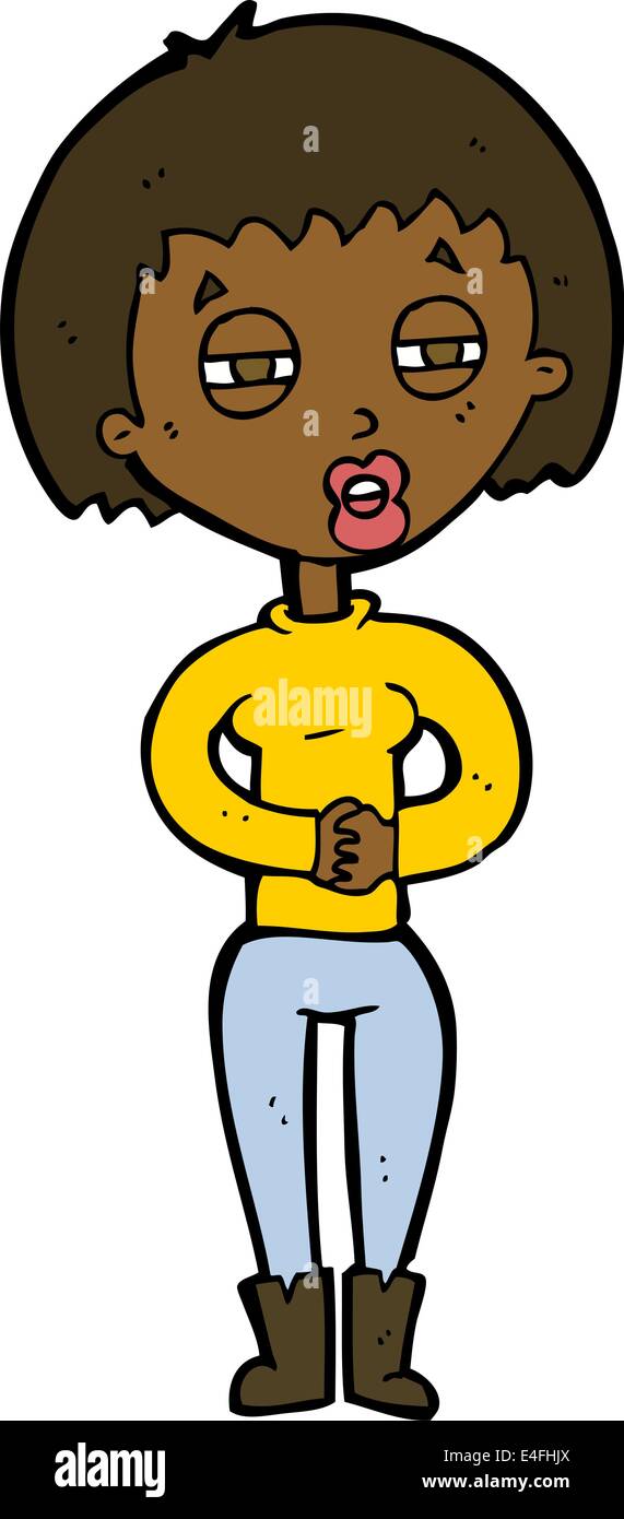cartoon tired woman Stock Vector Image & Art - Alamy