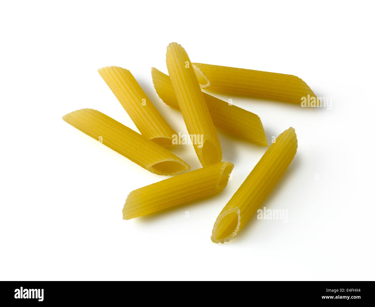Penne rigate raw italian pasta Cut Out Stock Images & Pictures - Alamy