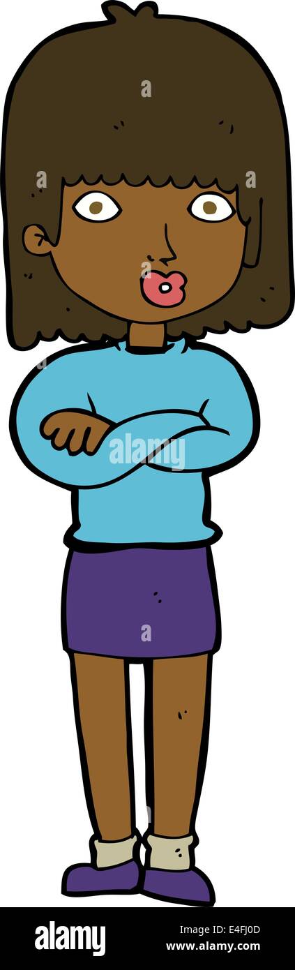 cartoon impatient woman Stock Vector Image & Art - Alamy