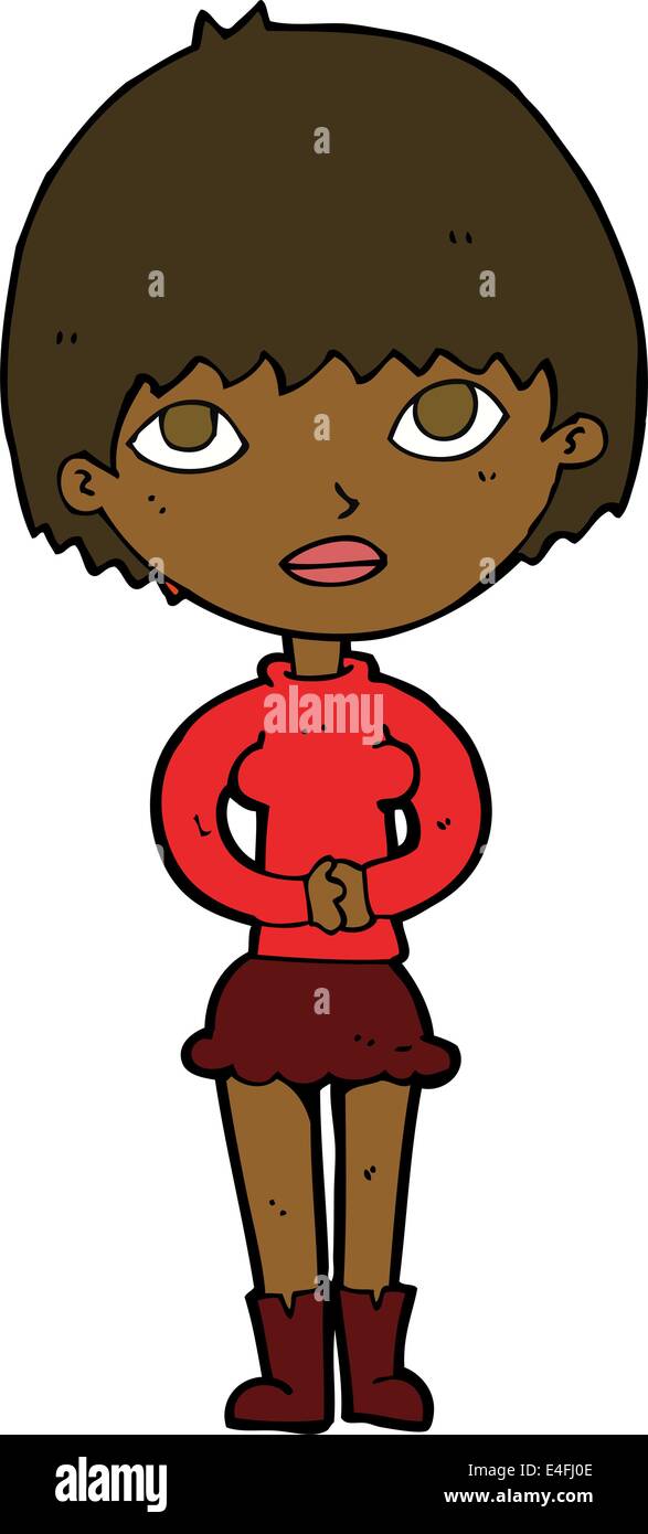 cartoon woman waiting patiently Stock Vector Image & Art - Alamy