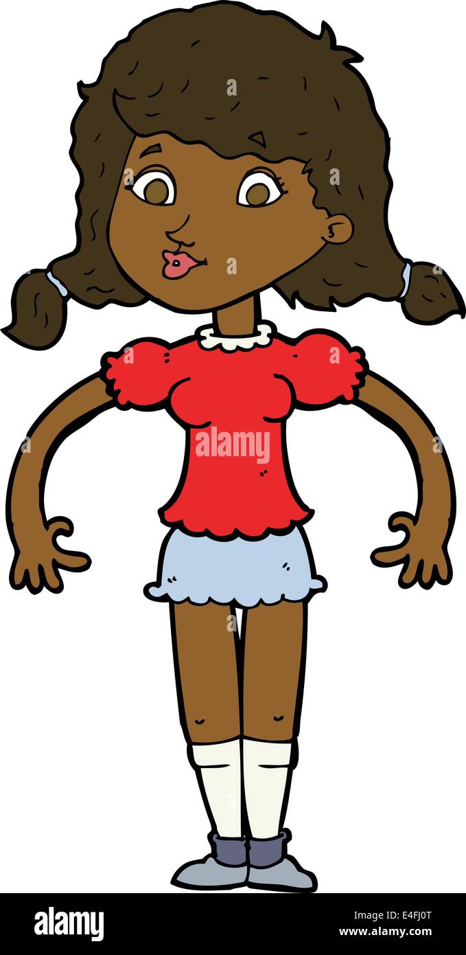 cartoon pretty girl Stock Vector Image & Art - Alamy