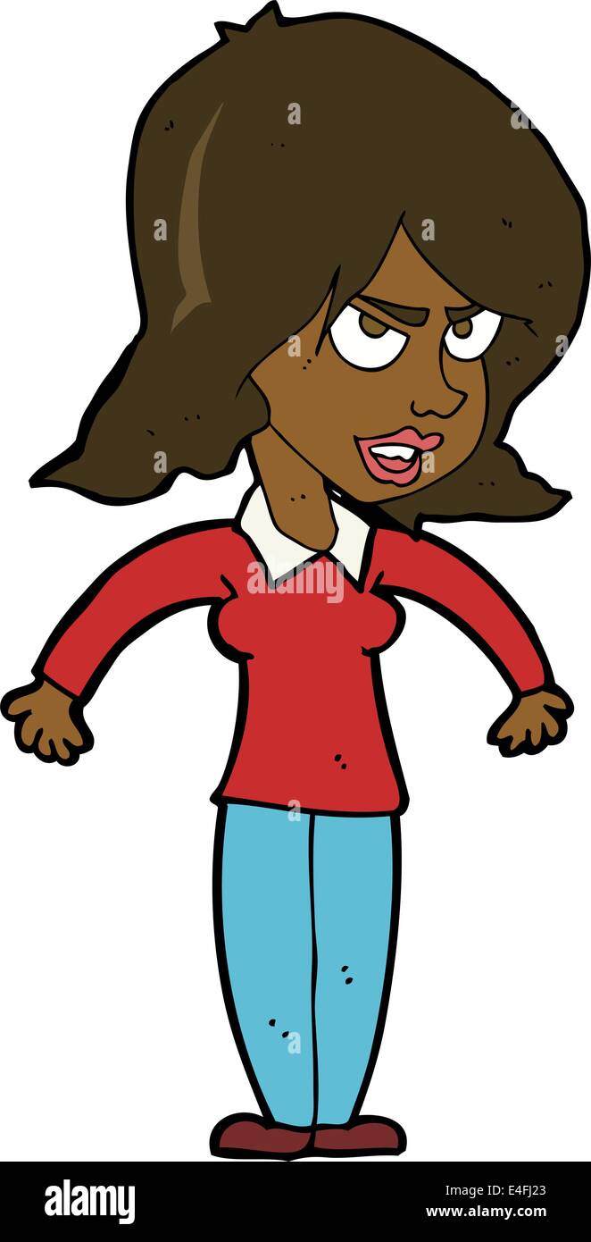 Cartoon mean woman hi-res stock photography and images - Alamy