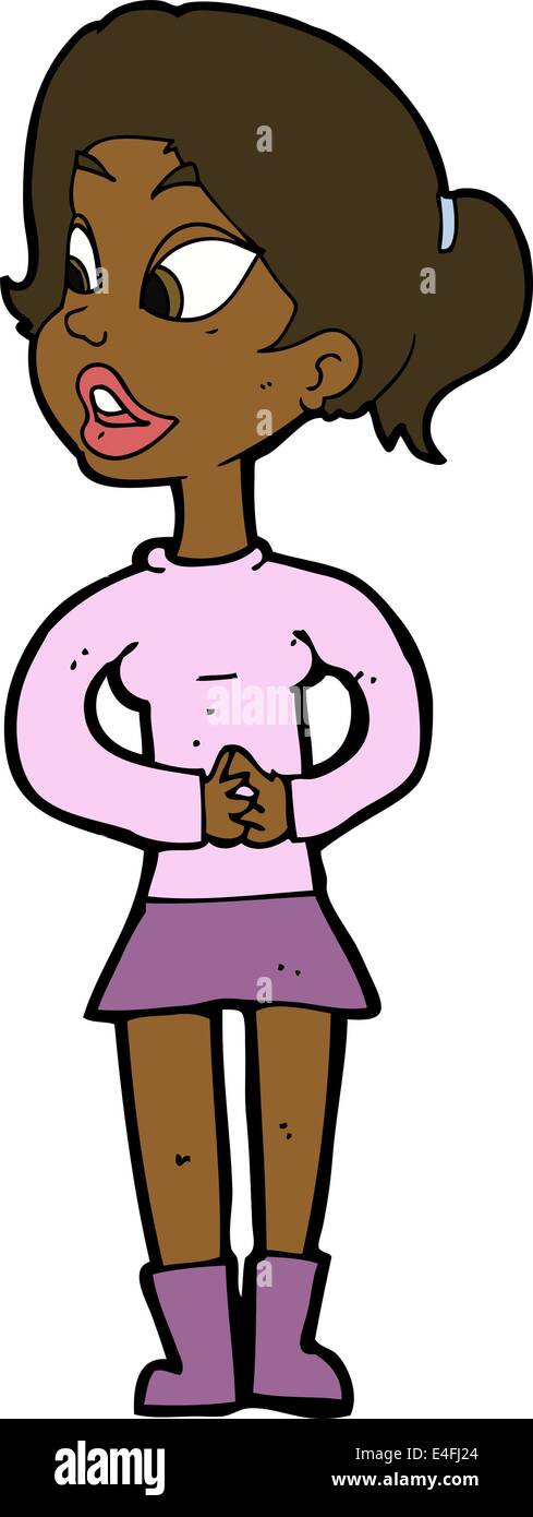 cartoon girl talking Stock Vector Image & Art - Alamy