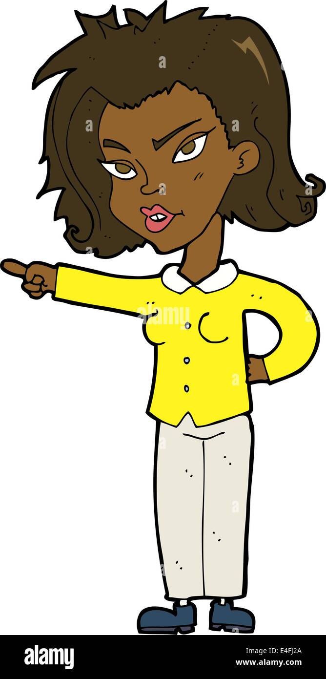 cartoon woman pointing Stock Vector Image & Art - Alamy