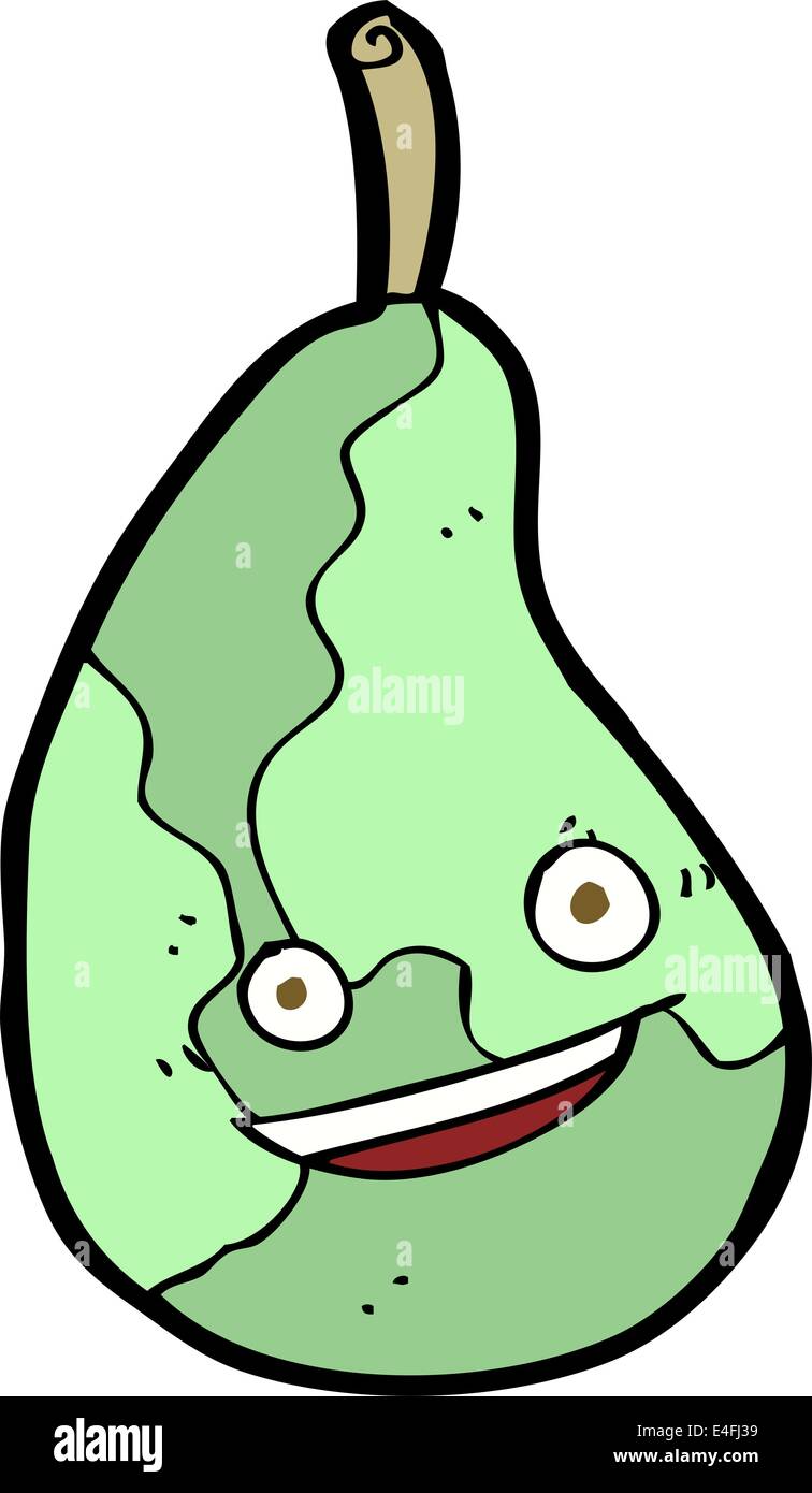 cartoon happy pear Stock Vector Image & Art - Alamy