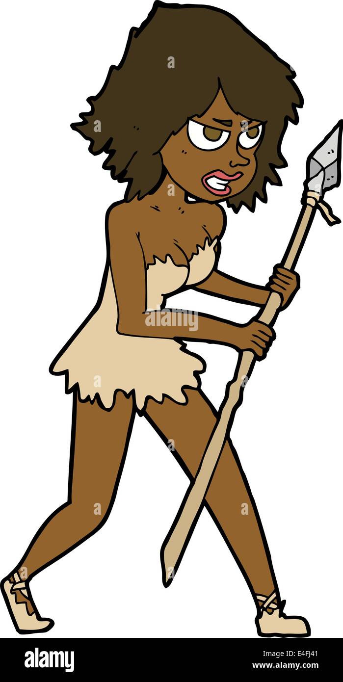 cartoon cave girl Stock Vector Image & Art - Alamy
