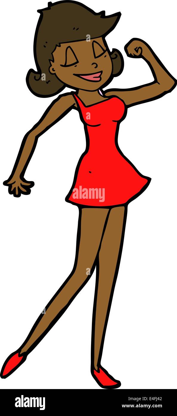 cartoon woman with can do attitude Stock Vector Image & Art - Alamy