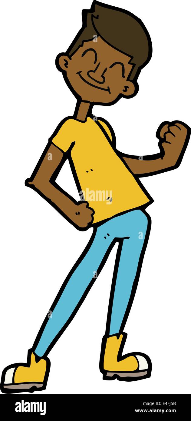 cartoon celebrating man Stock Vector Image & Art - Alamy