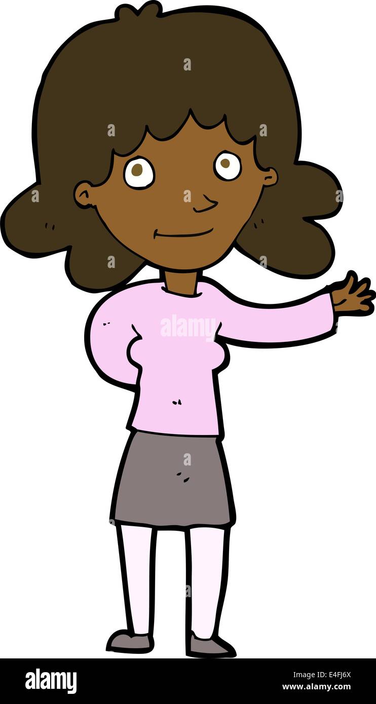 cartoon friendly woman Stock Vector Image & Art - Alamy