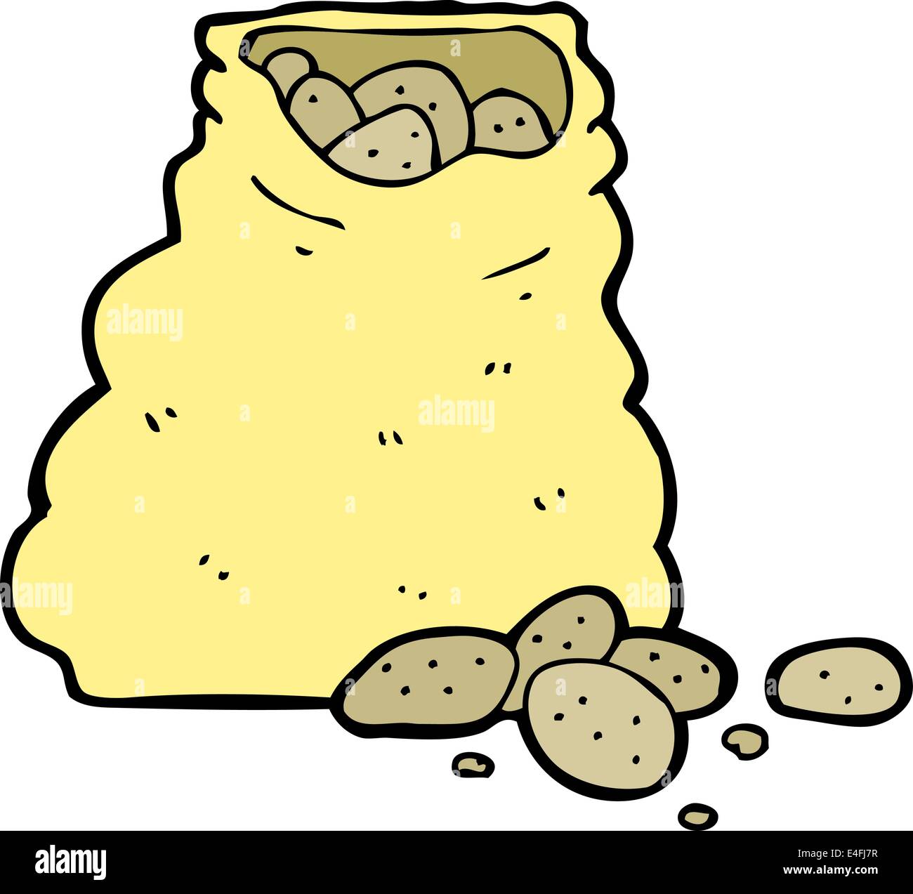 cartoon sack of potatoes Stock Vector Image & Art - Alamy