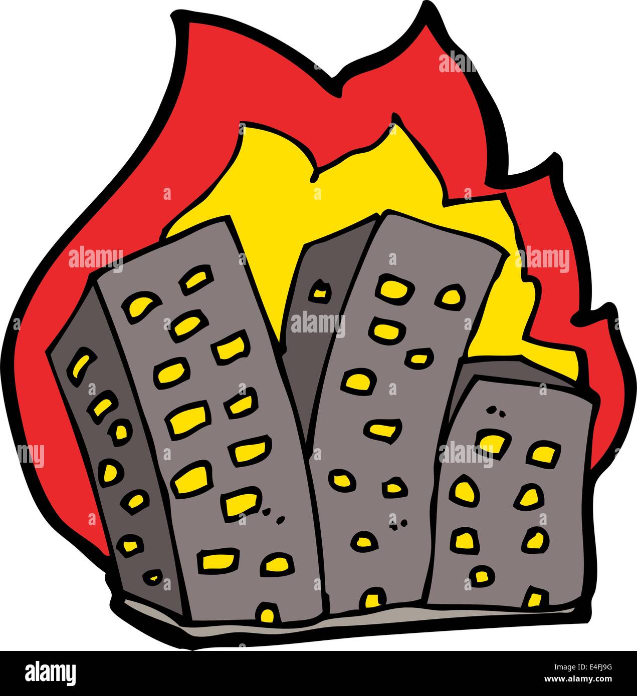 Cartoon burning buildings hi-res stock photography and images - Alamy