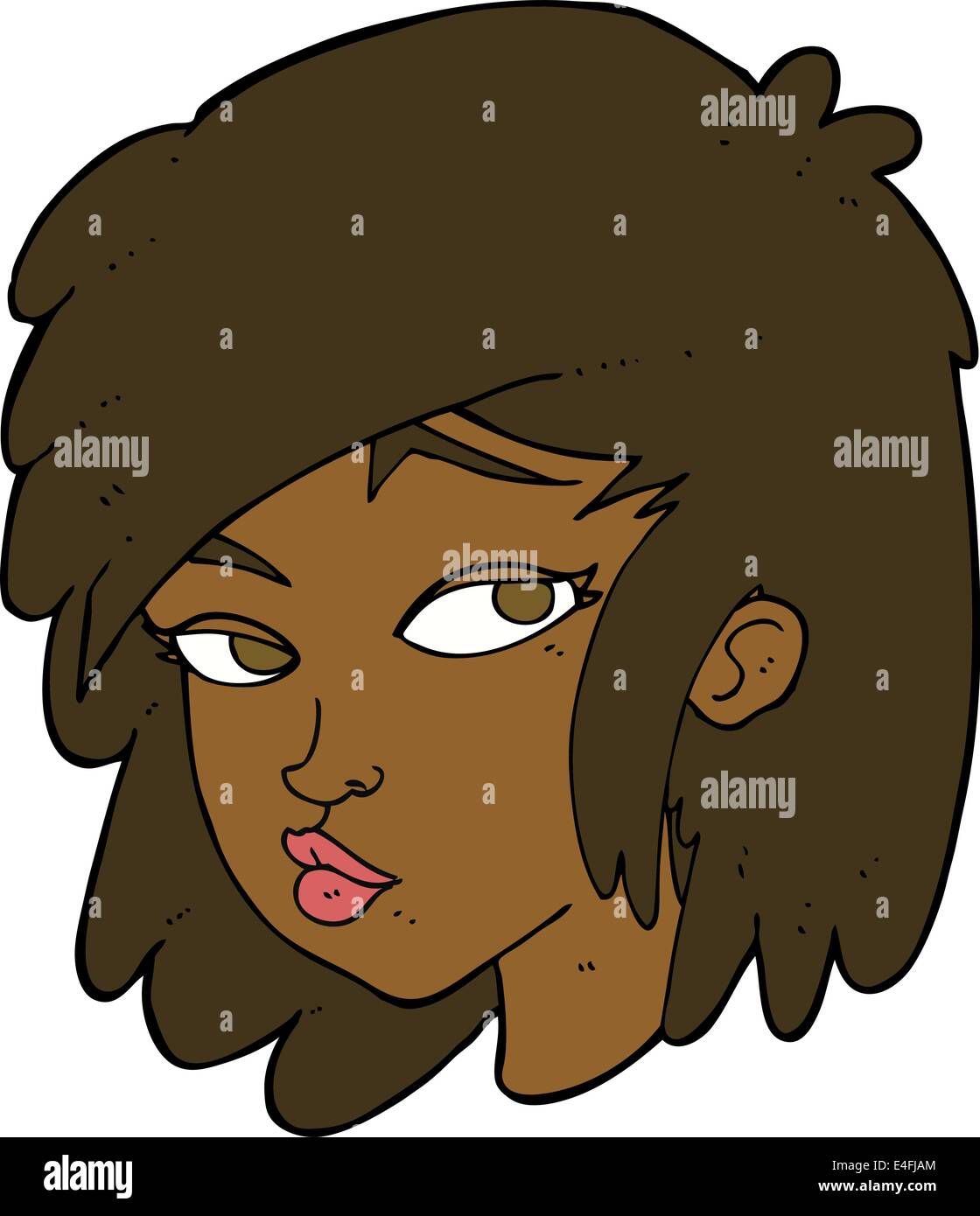 cartoon curious woman Stock Vector Image & Art - Alamy