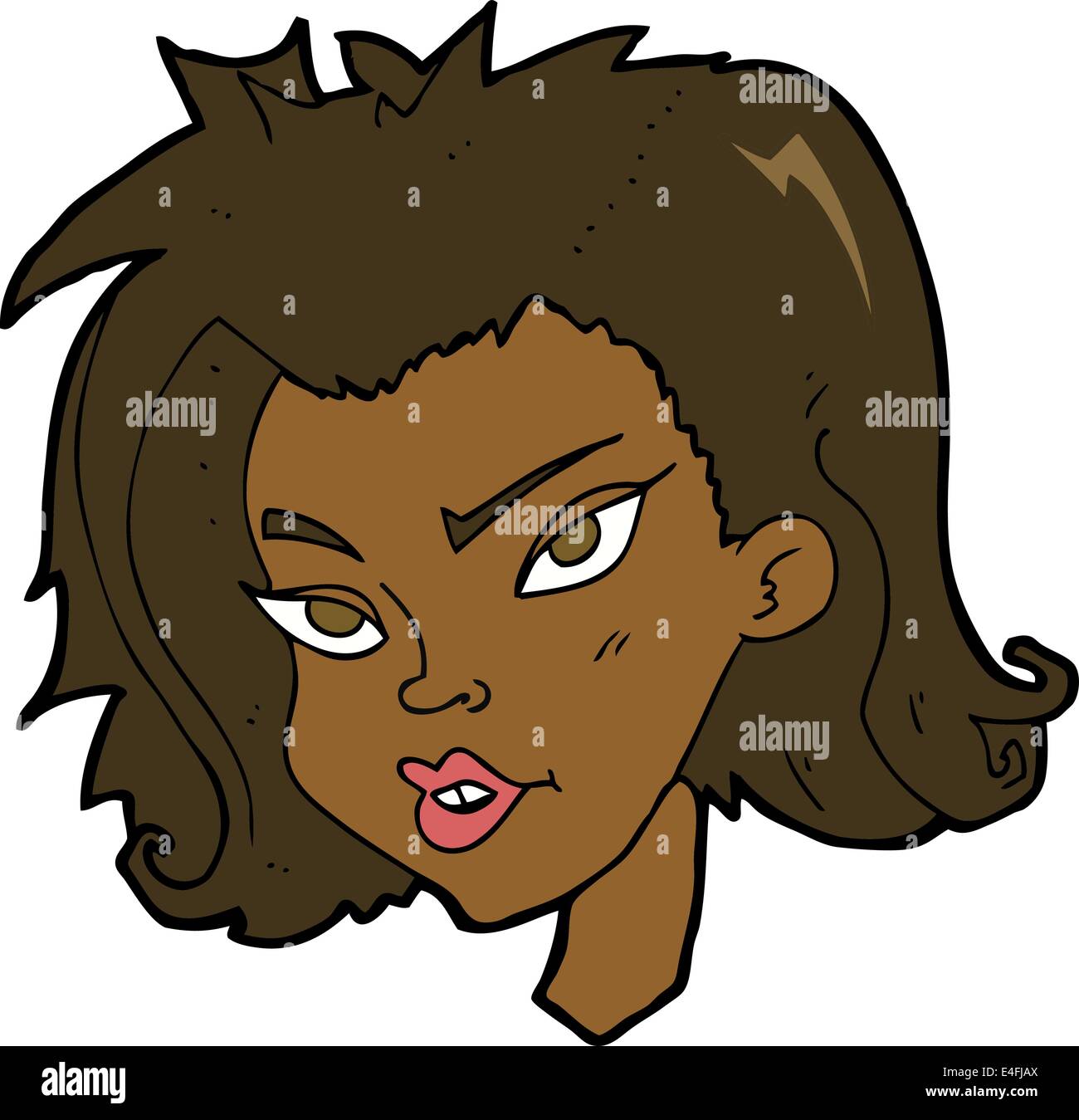 cartoon female face Stock Vector Image & Art - Alamy