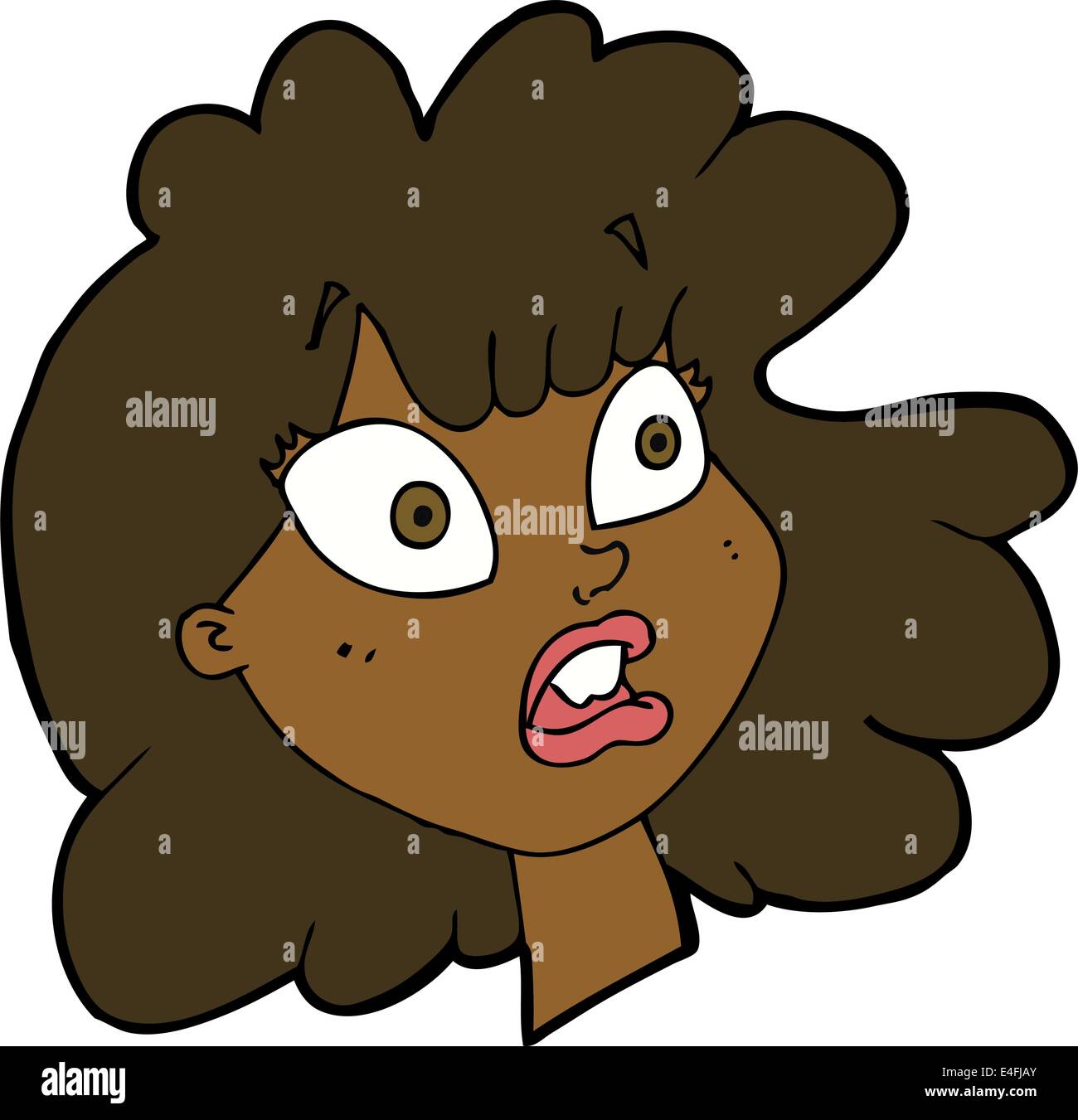 cartoon shocked female face Stock Vector Image & Art - Alamy