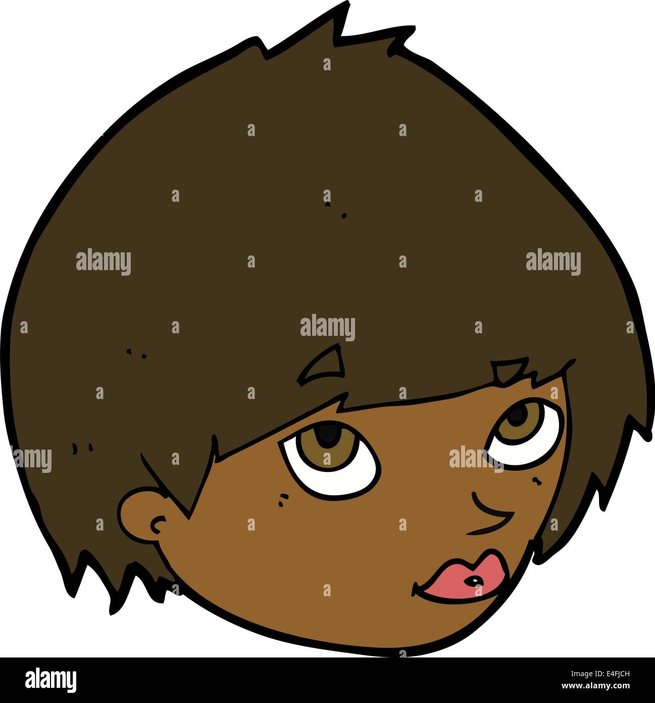 cartoon female face looking up Stock Vector Image & Art - Alamy