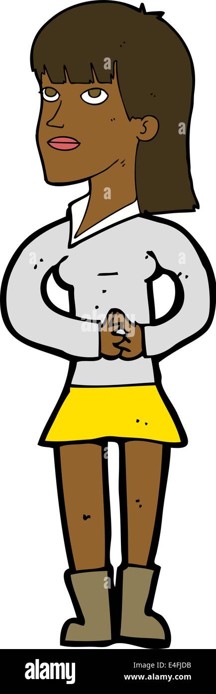 cartoon woman waiting Stock Vector Image & Art - Alamy