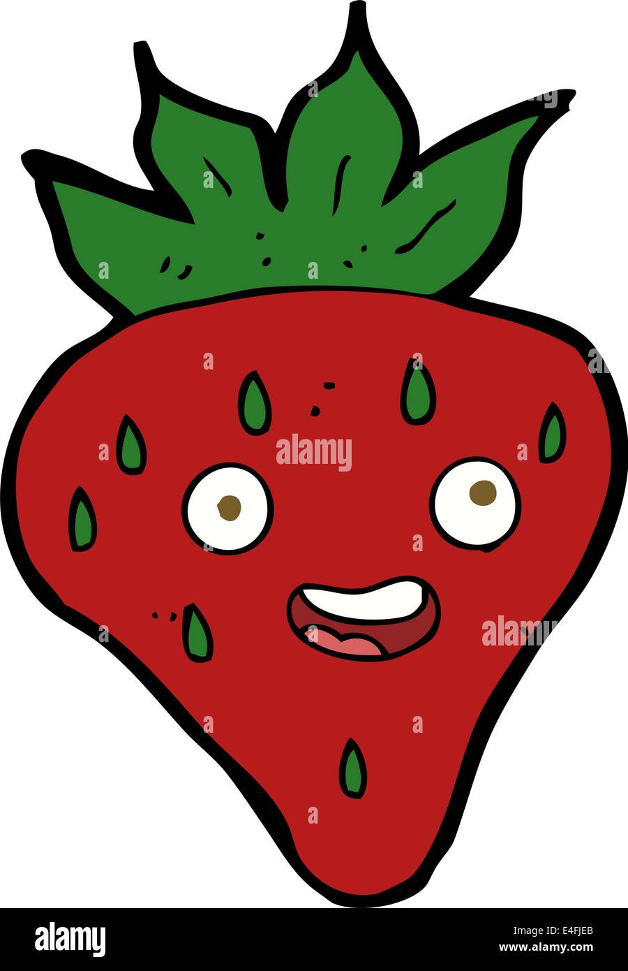cartoon happy strawberry Stock Vector Image & Art - Alamy