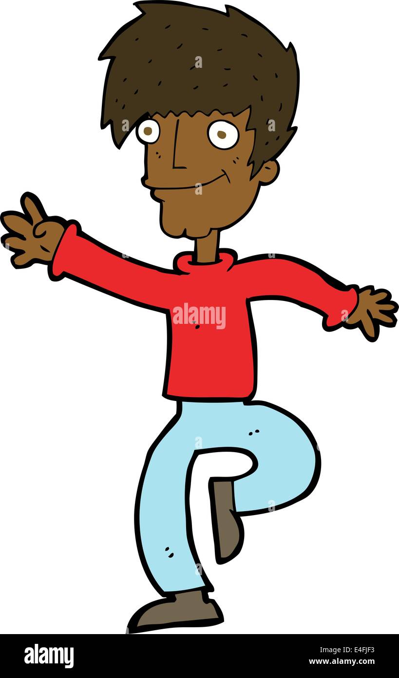 cartoon happy man dancing Stock Vector Image & Art - Alamy