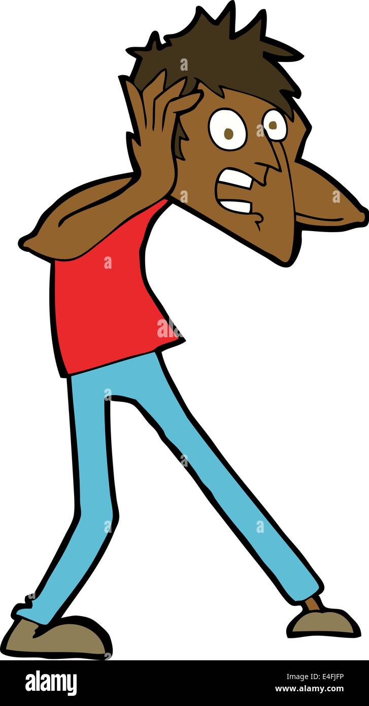 cartoon man panicking Stock Vector Image & Art - Alamy