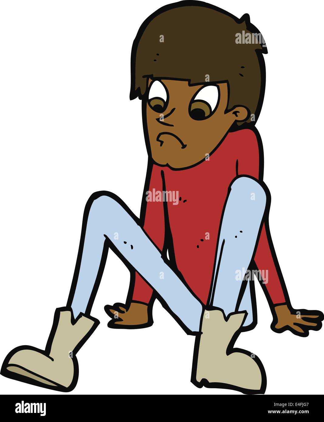 Cheerful boy sitting on Stock Vector Images - Alamy