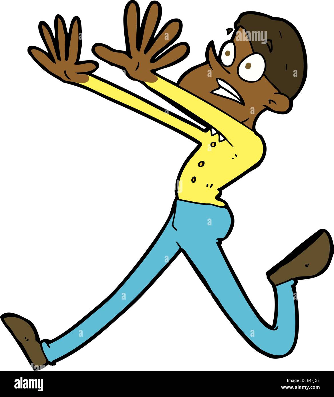 Scared man running Stock Vector Images - Alamy