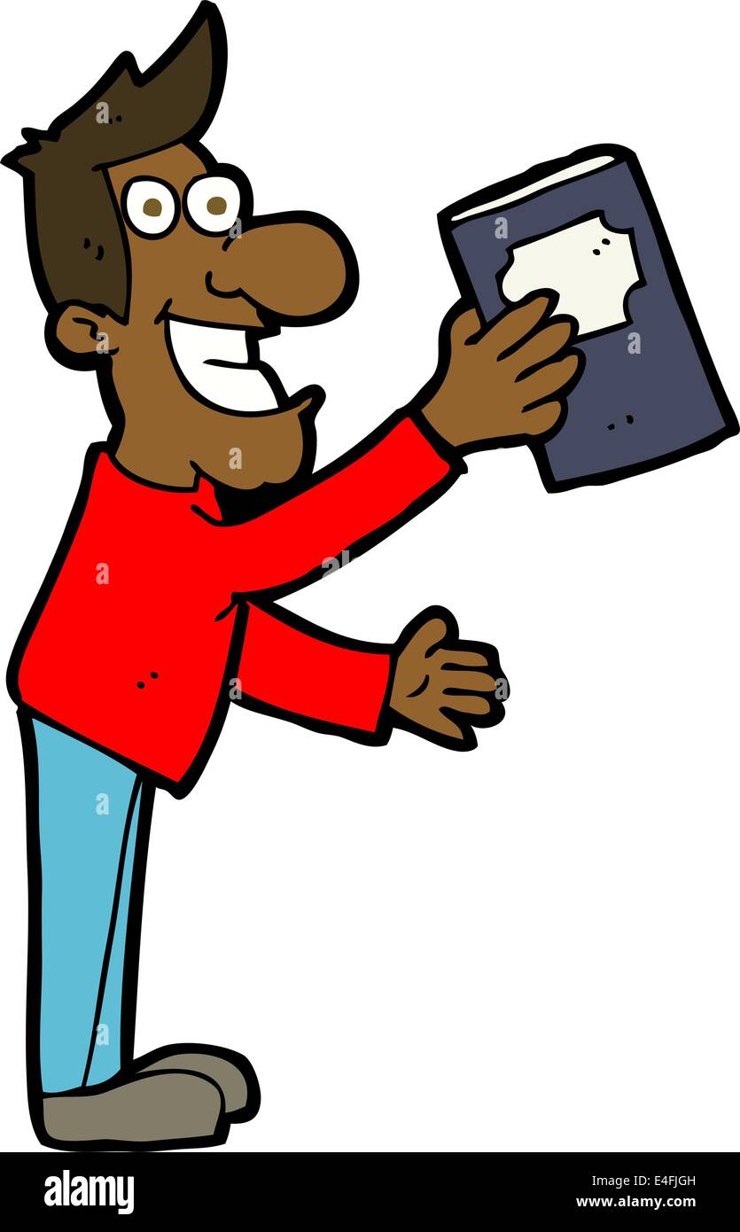 cartoon man with book Stock Vector Image & Art - Alamy