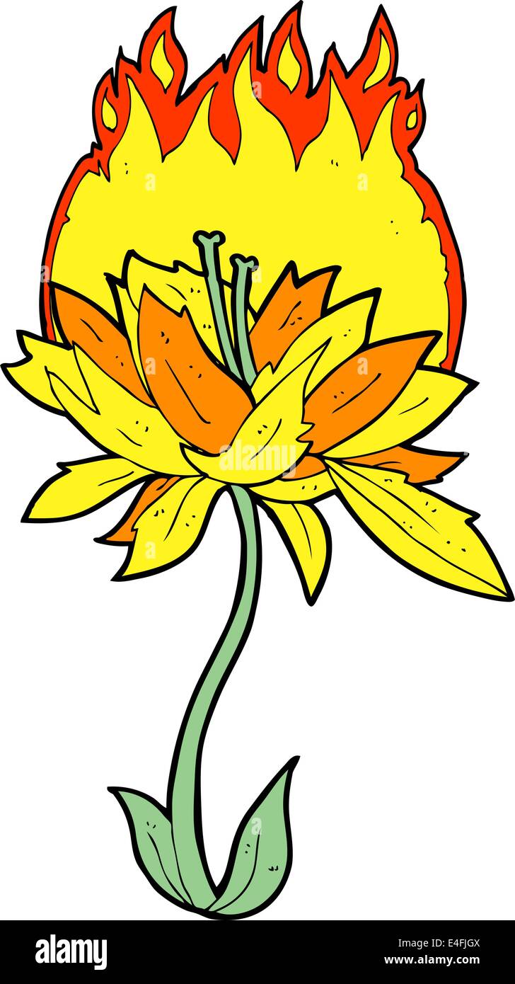 cartoon burning flower Stock Vector Image & Art - Alamy