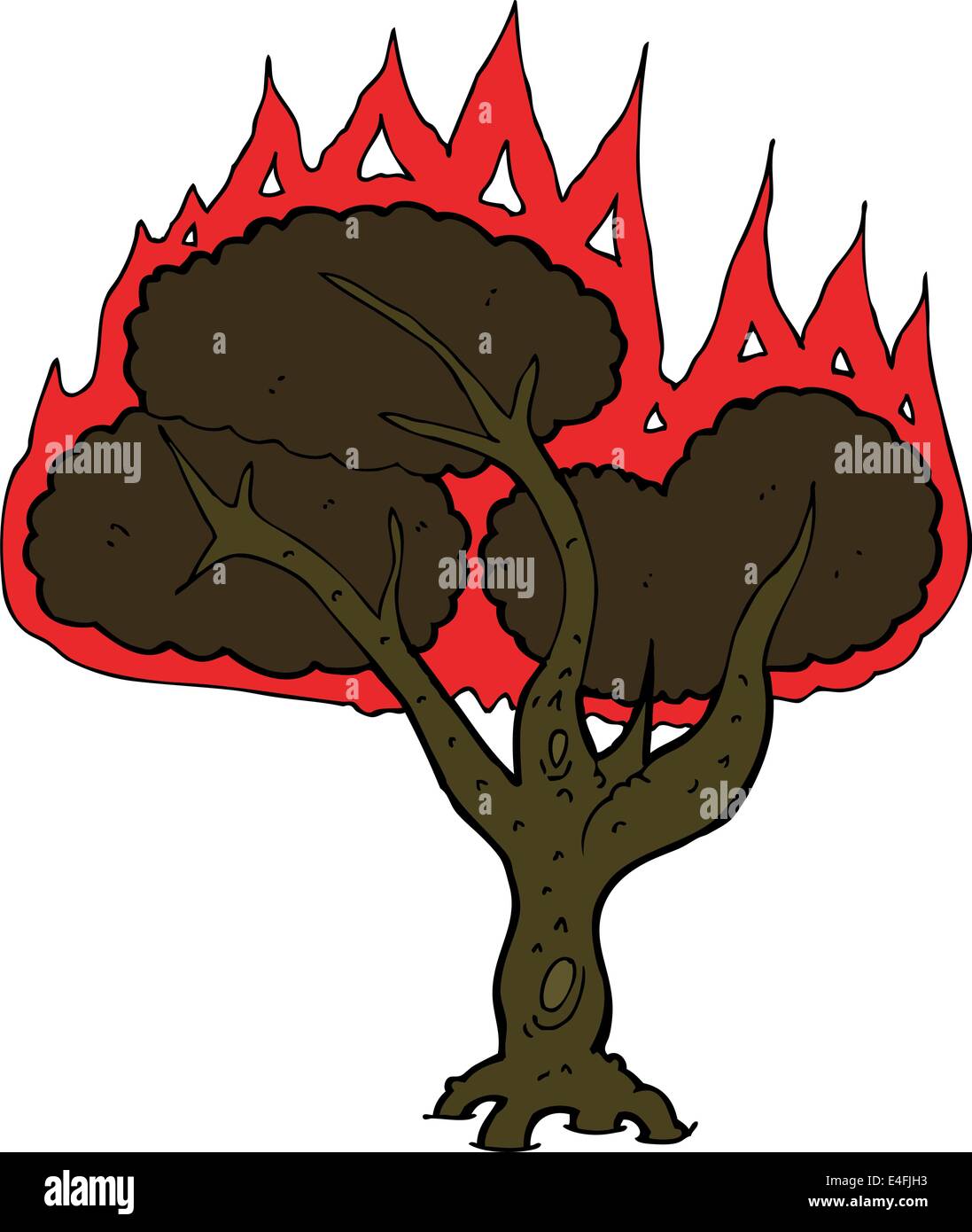 cartoon burning tree Stock Vector Image & Art - Alamy