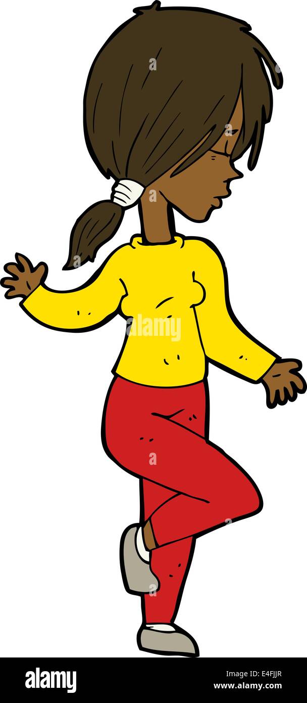 cartoon girl dancing Stock Vector Image & Art - Alamy