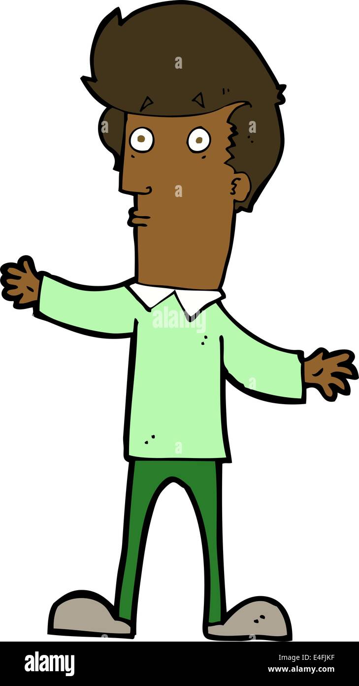 Funny cartoon startled man Stock Vector Images - Alamy