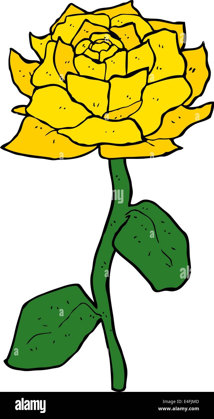 Yellow rose cartoon Stock Vector Images - Alamy
