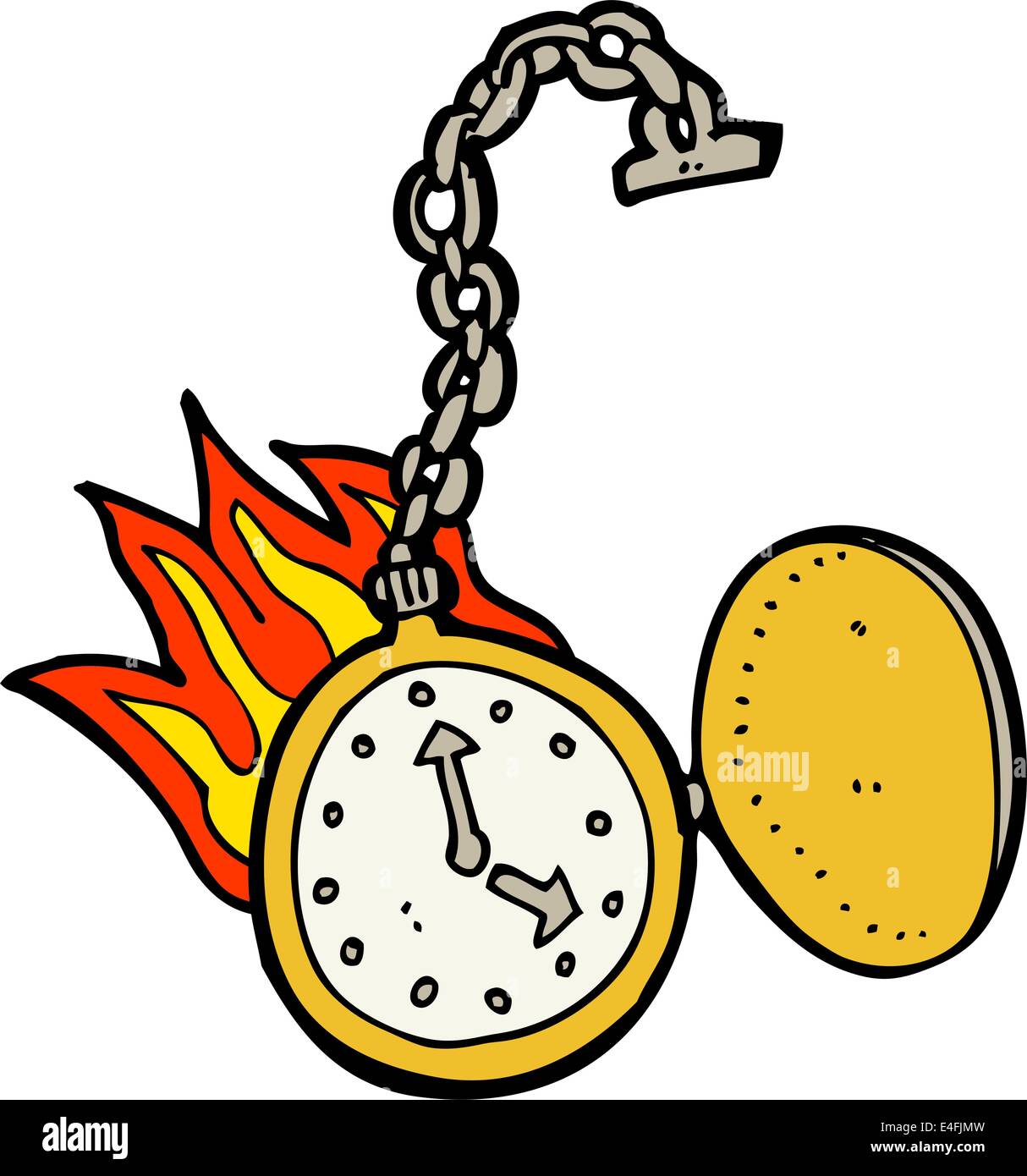 cartoon flaming watch Stock Vector Image & Art - Alamy