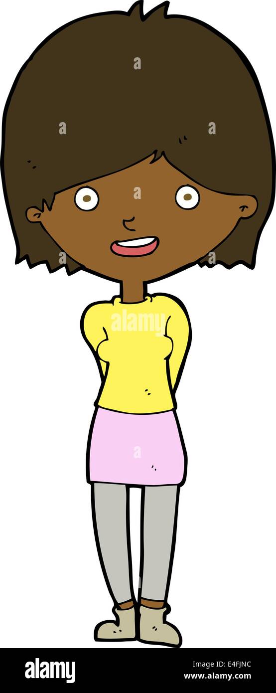 cartoon friendly woman Stock Vector Image & Art - Alamy