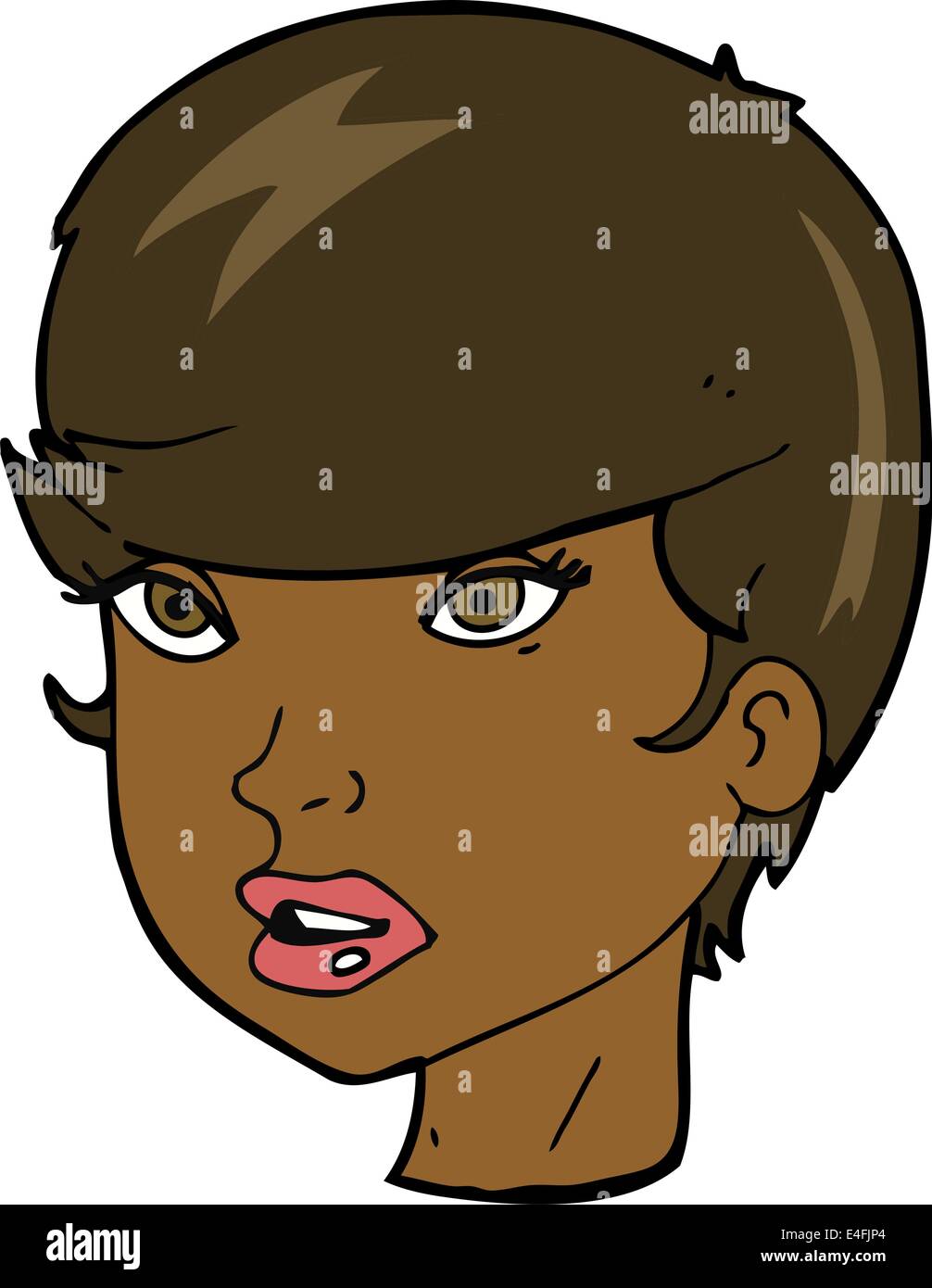 cartoon pretty female face Stock Vector Image & Art - Alamy