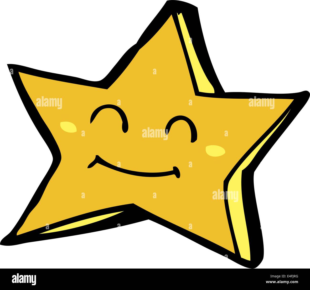 cartoon happy star character Stock Vector Image & Art - Alamy
