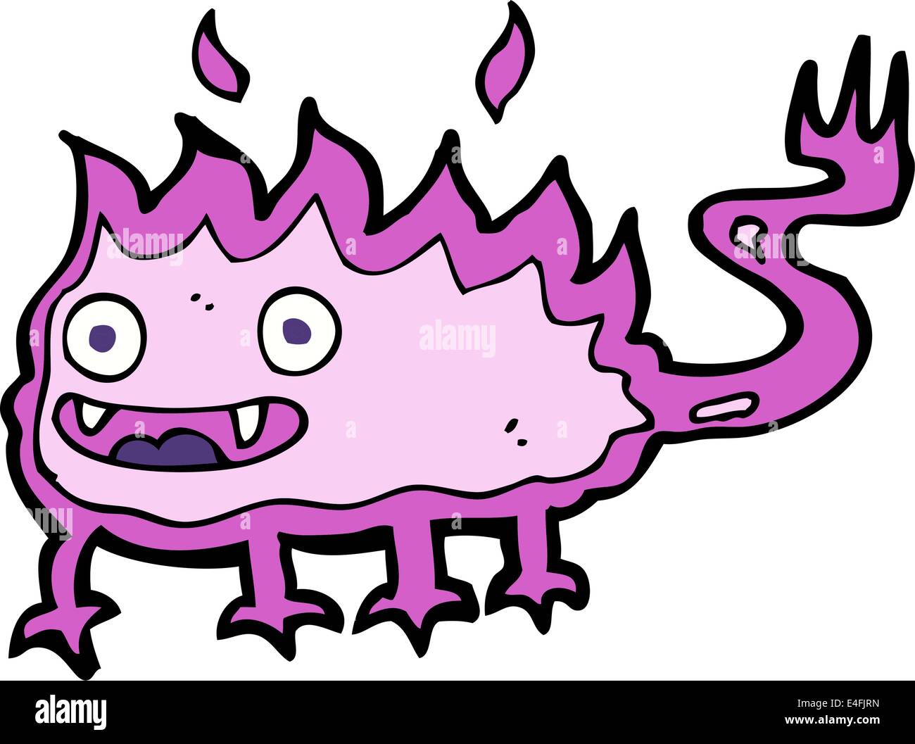 Cartoon little fire demon Stock Vector Images - Alamy